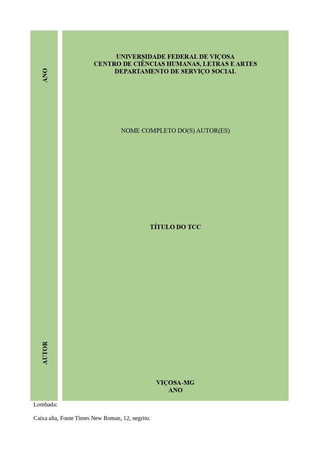 TCC, Regulamento e modelos | DSE